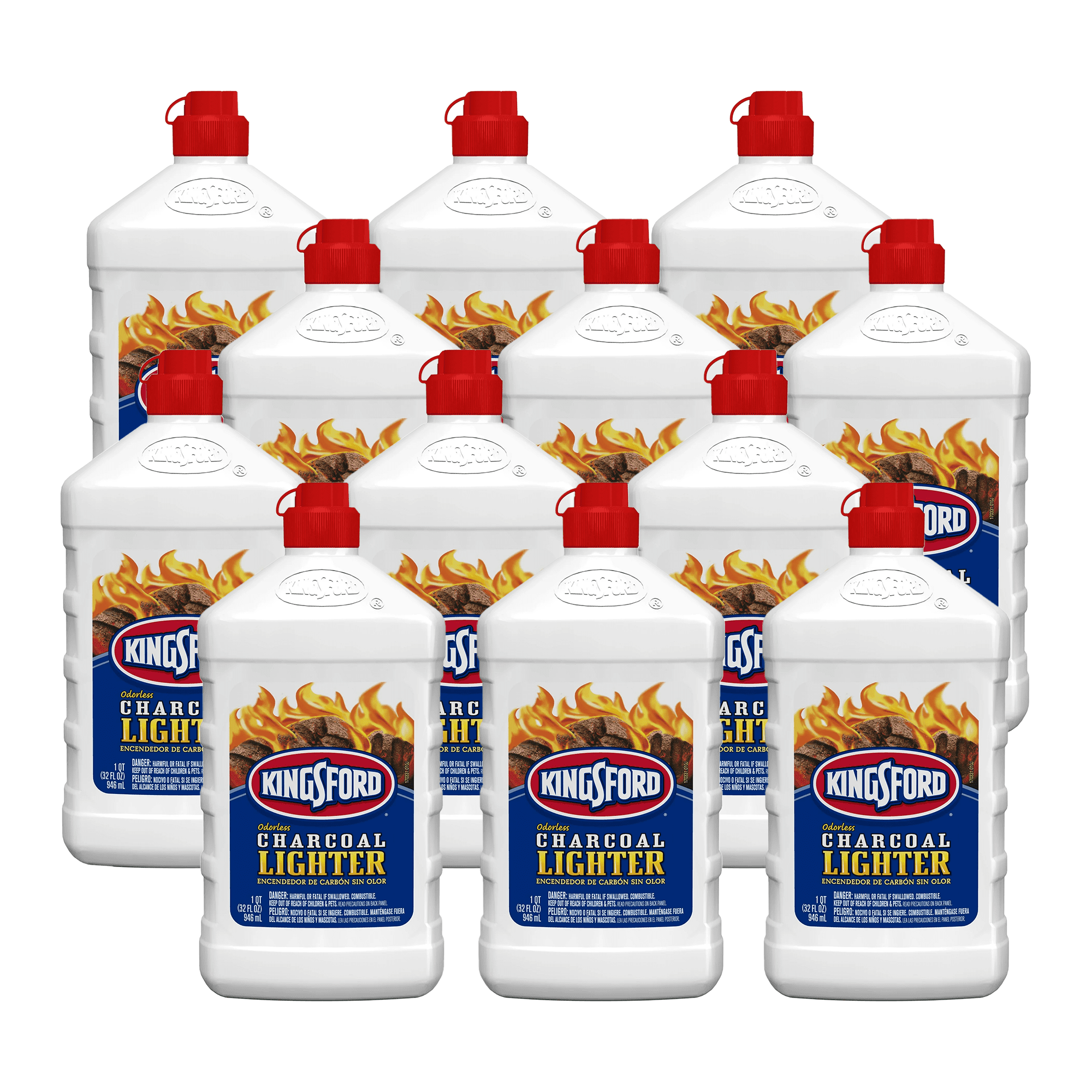 Kingsford Odorless Charcoal Lighter Fluid, 32oz (Pack of 12) - Walmart.com