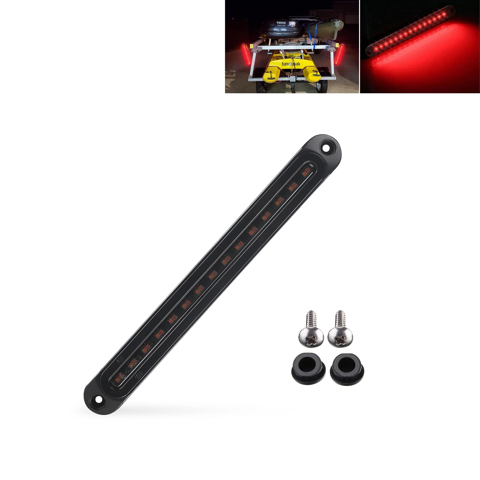 Kingshowstar 10 Inch 30 LED Trailer Tail Light Bar Stop Turn 3rd Brake ...