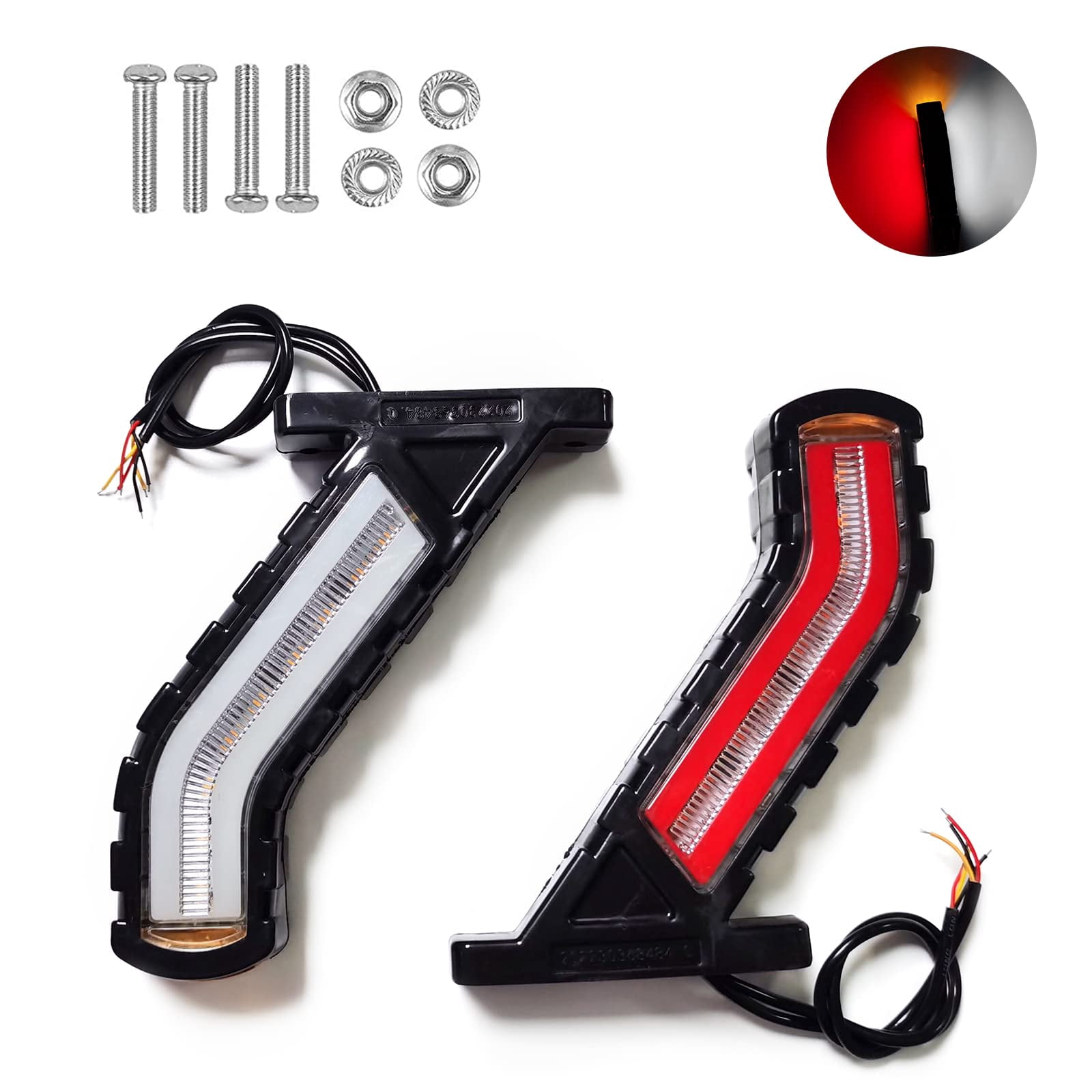 Kingshowstar 2PCS LED Trailer SSF20 Tail Lights, Dual Face Truck Tail ...