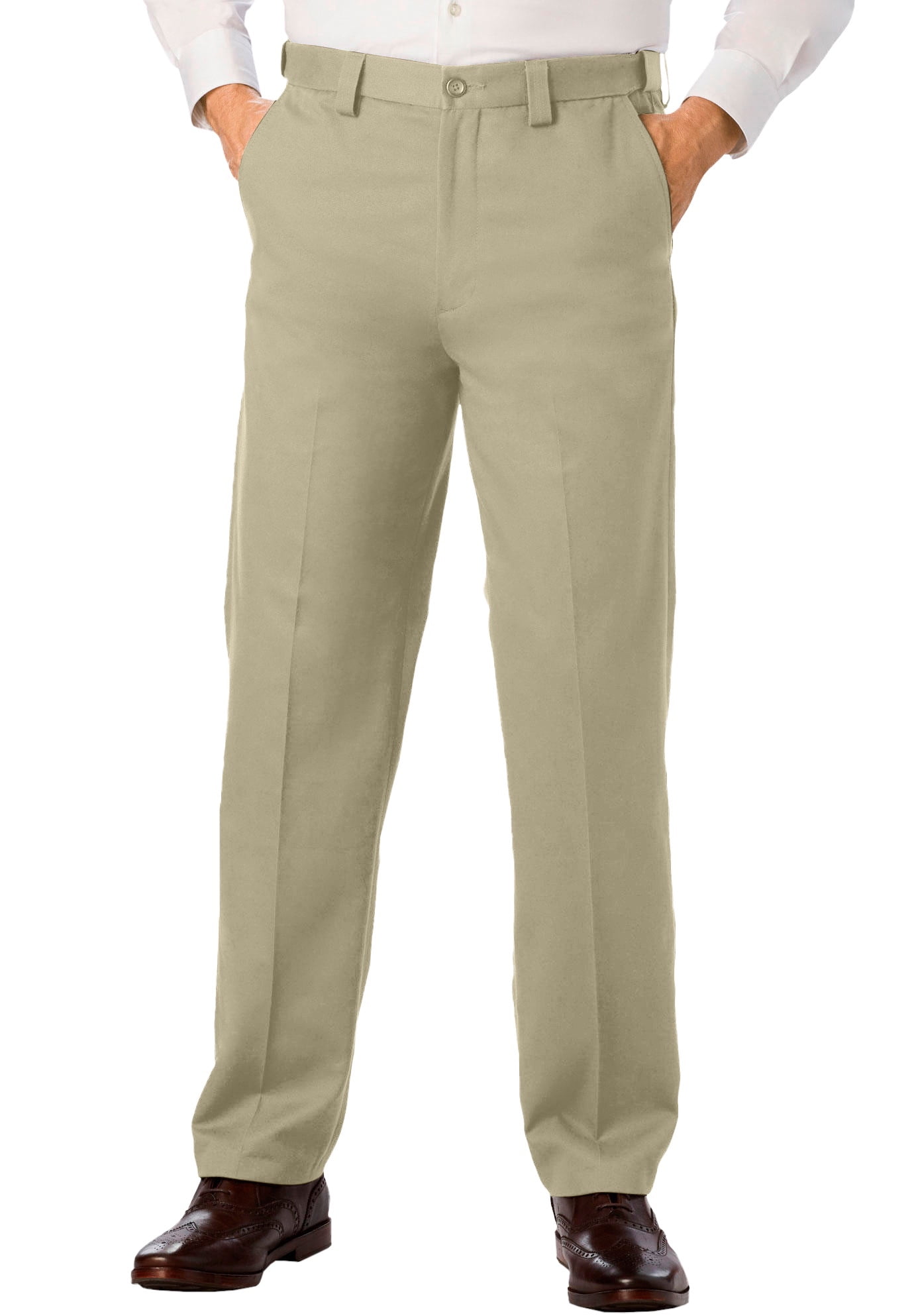 KingSize Men's Big & Tall Classic Fit Wrinkle-Free Expandable Waist ...