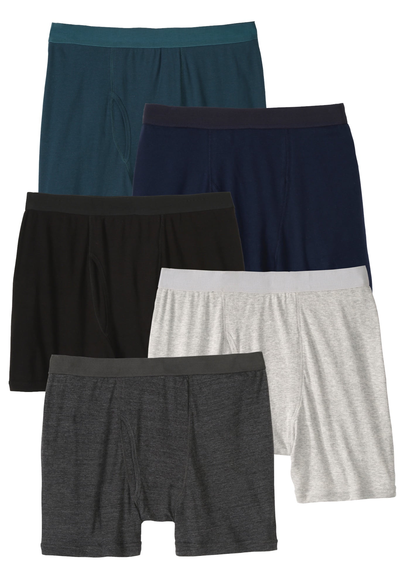 KingSize Men's Big & Tall Cotton Boxer Briefs 5-Pack - Walmart.com
