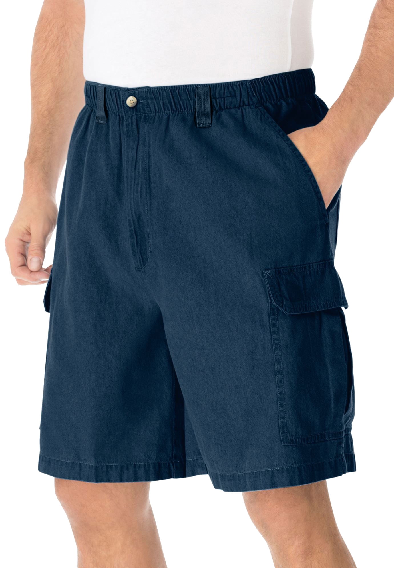 KingSize Men's Big & Tall Knockarounds 8" Full-Elastic Cargo Shorts ...