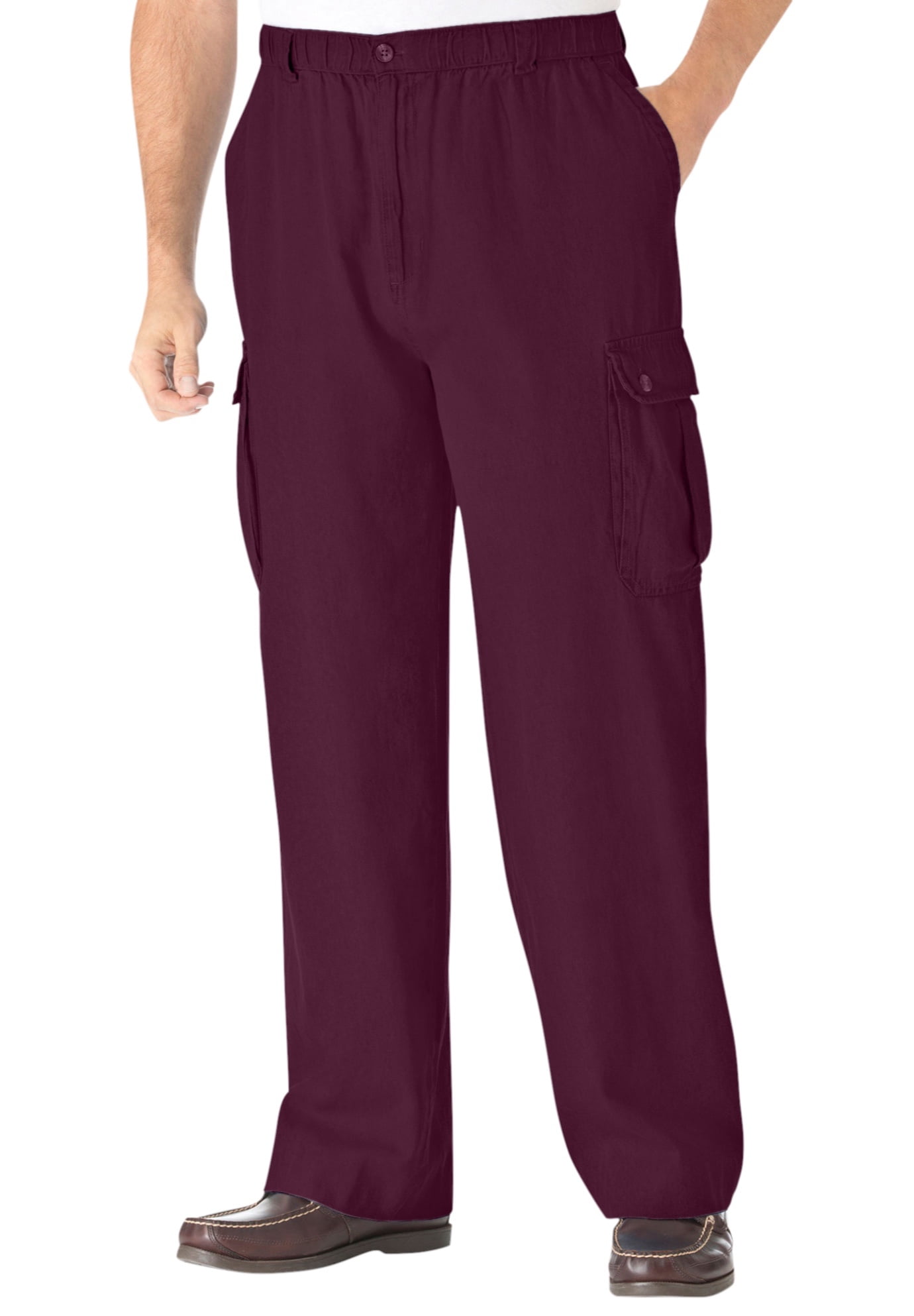 Kingsize Mens Big And Tall Knockarounds Full Elastic Waist Cargo Pants