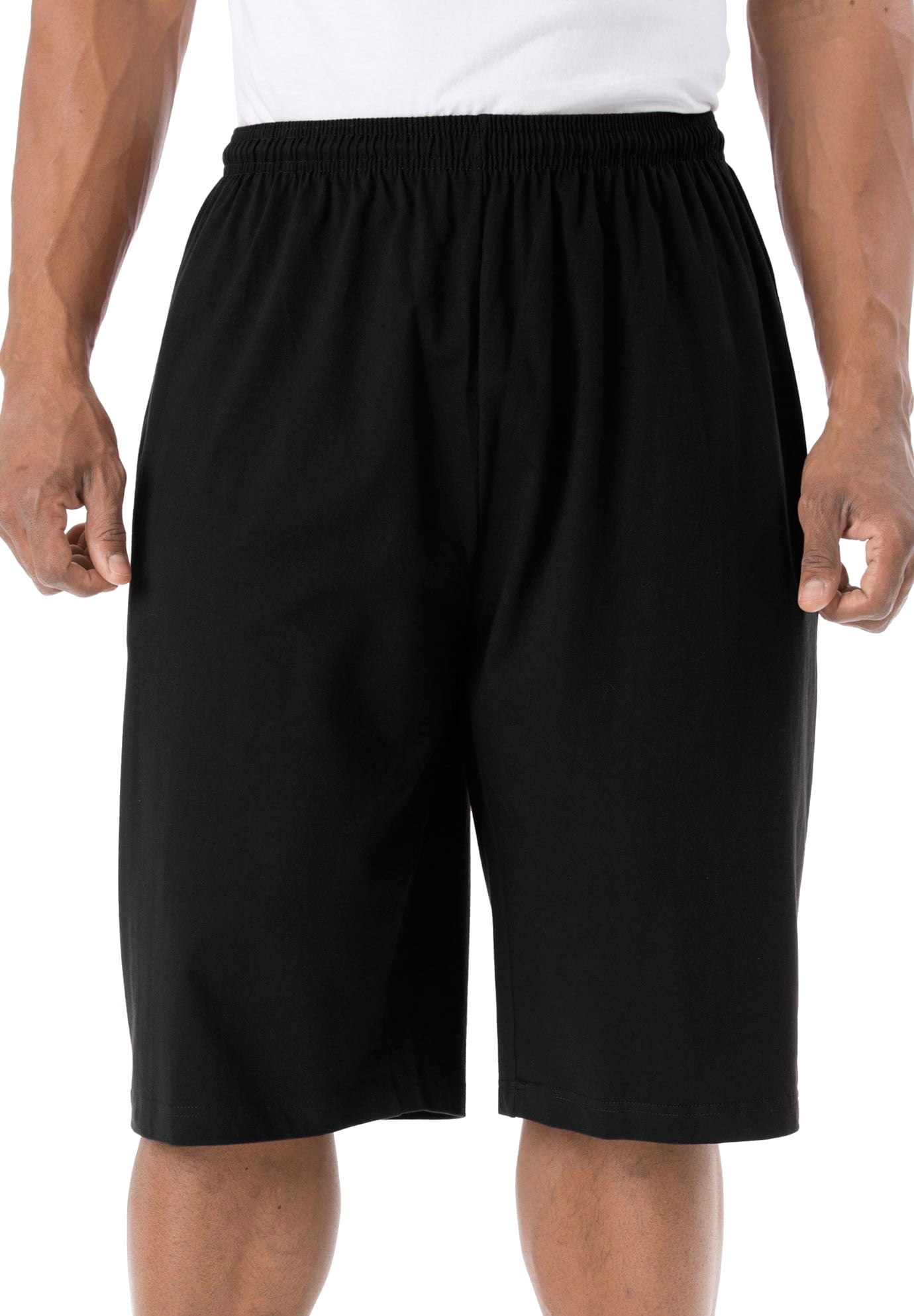 Kingsize Men's Big & Tall Lightweight Extra Long Jersey Shorts ...