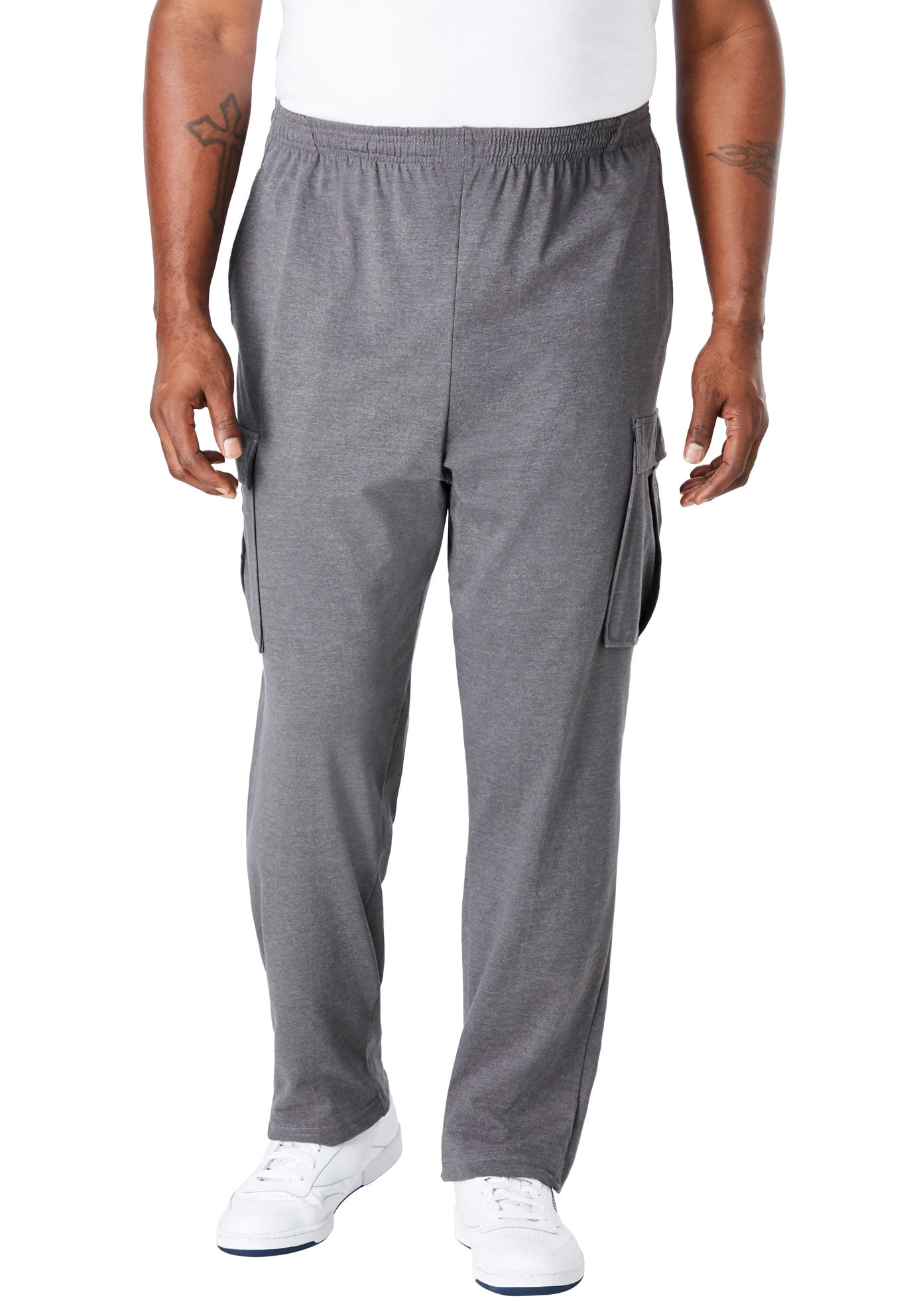 KingSize Men's Big & Tall Lightweight Jersey Cargo Sweatpants - Walmart.com
