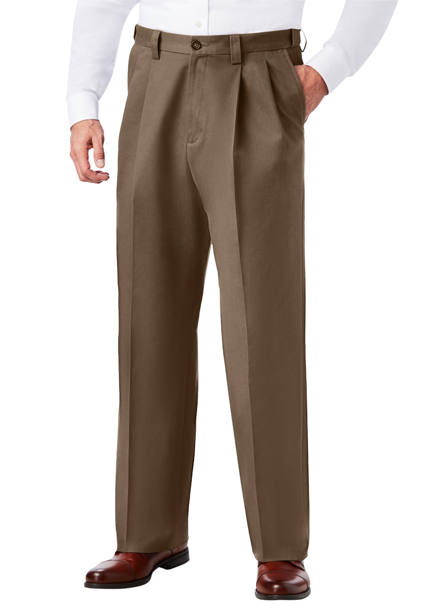 KingSize Men's Big & Tall Relaxed Fit Wrinkle-Free Expandable Waist ...