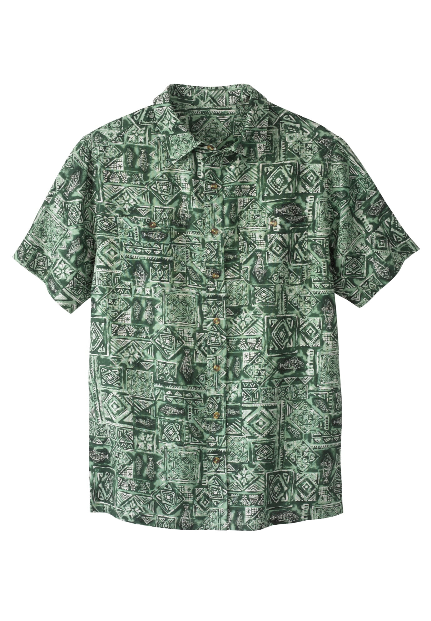 KingSize Men's Big & Tall Short-Sleeve Linen Shirt - Walmart.com