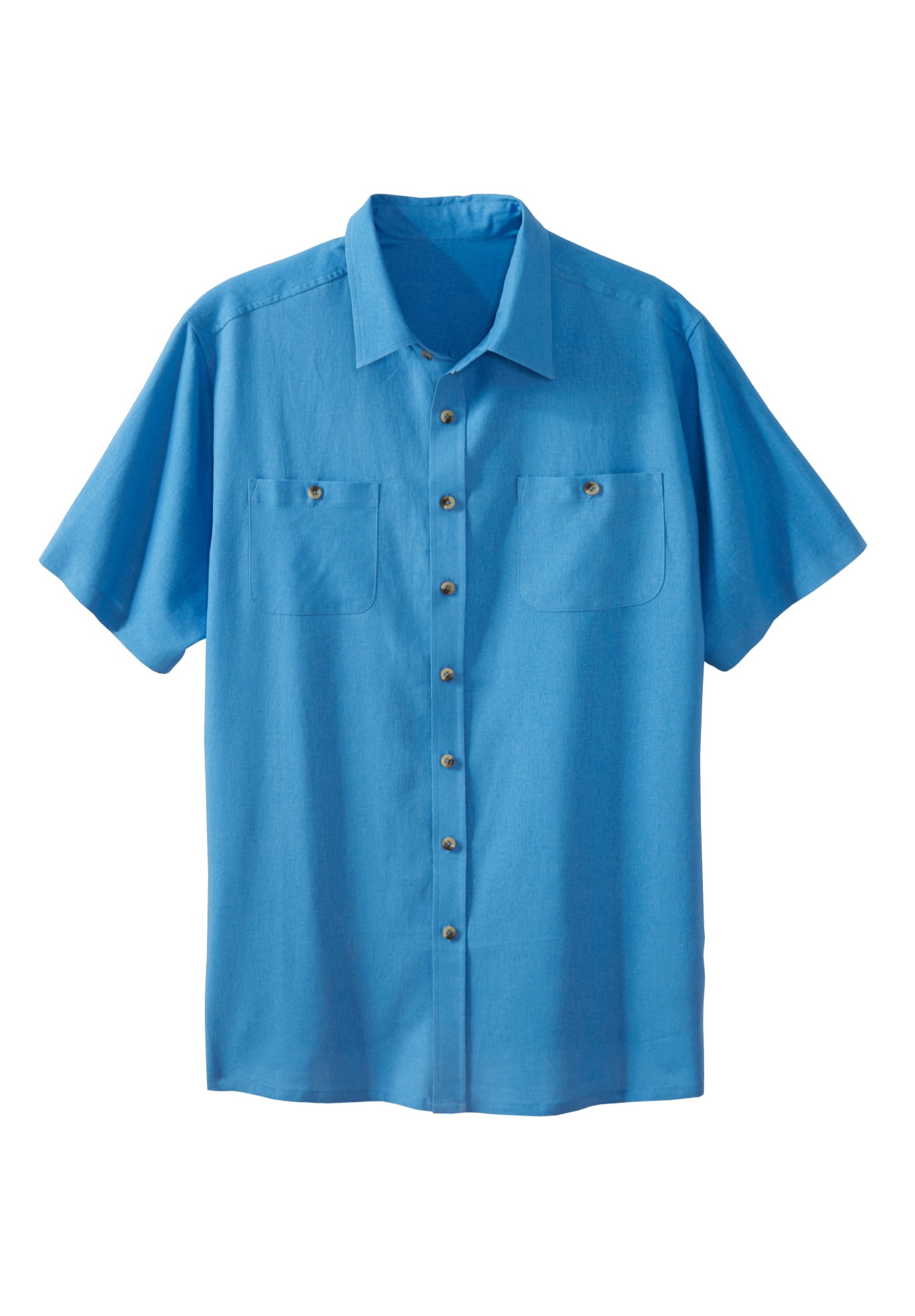 KingSize Men's Big & Tall Short-Sleeve Linen Shirt - Walmart.com