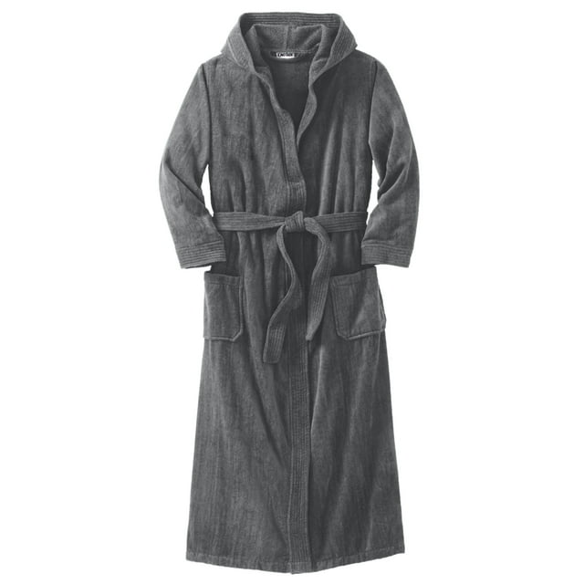 KingSize Men's Big & Tall Terry Velour Hooded Maxi Robe - Walmart.com