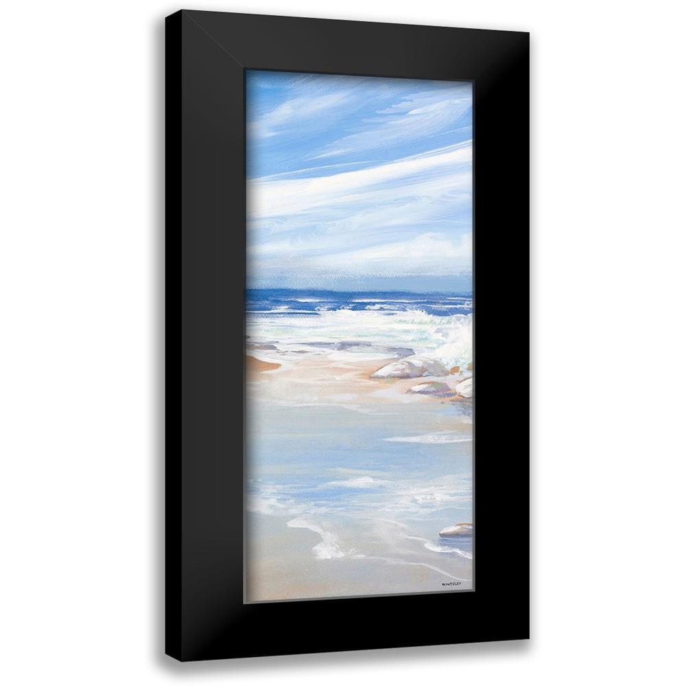 Kingsley 12x24 Black Modern Framed Museum Art Print Titled - Beach ...