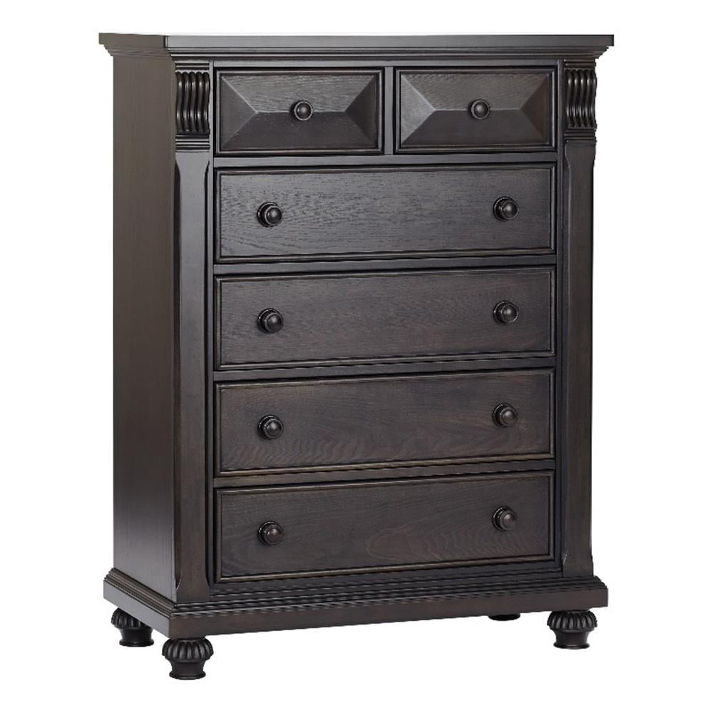 Kingsley Sedona 6-Drawer Traditional Wood Chest in Bittersweet ...