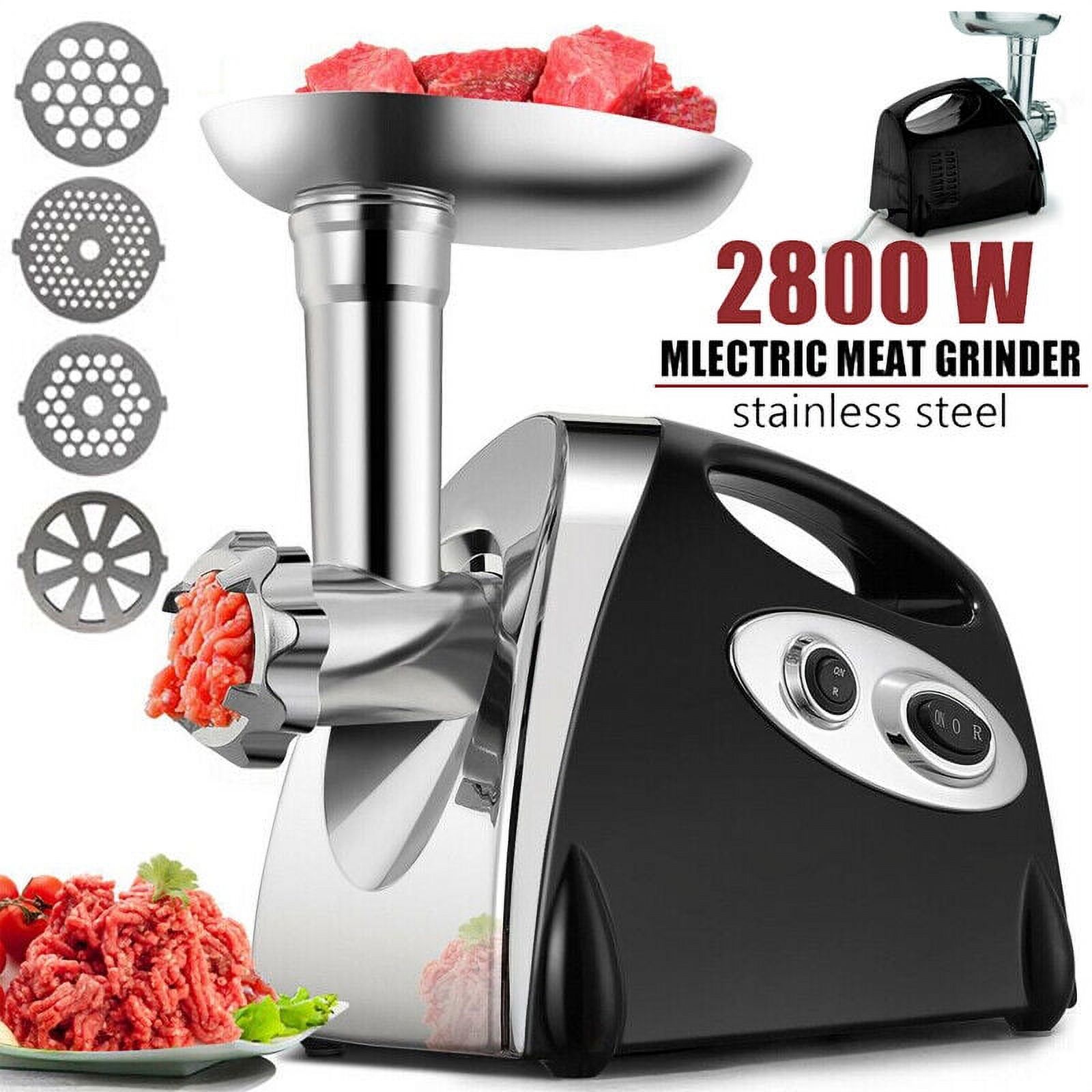 Kingslim Meat Grinder, 2800W Electric Food Grinder, Stainless Steel Meat Mincer with Blade, 4 ...
