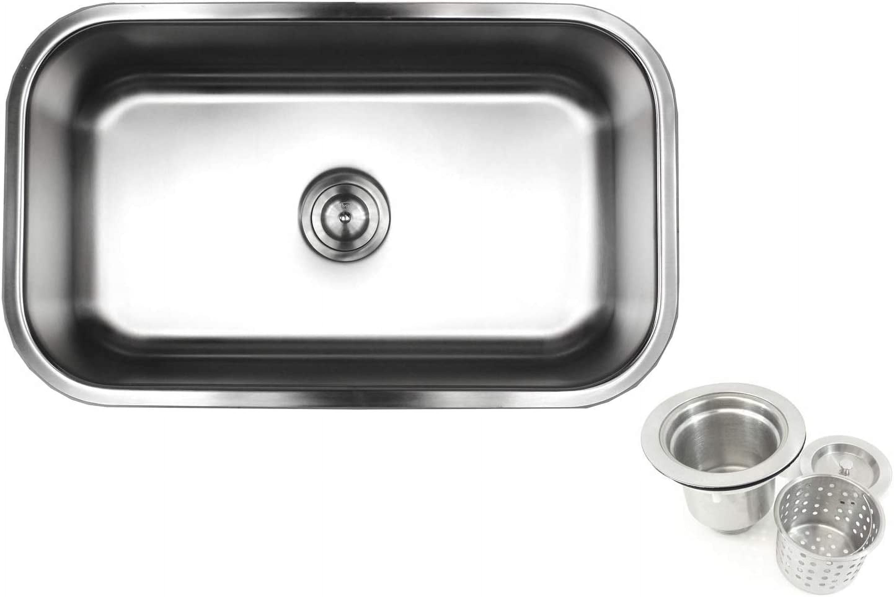 Kingsman 30 inch 18 Gauge Stainless Steel Undermount Single Bowl ...