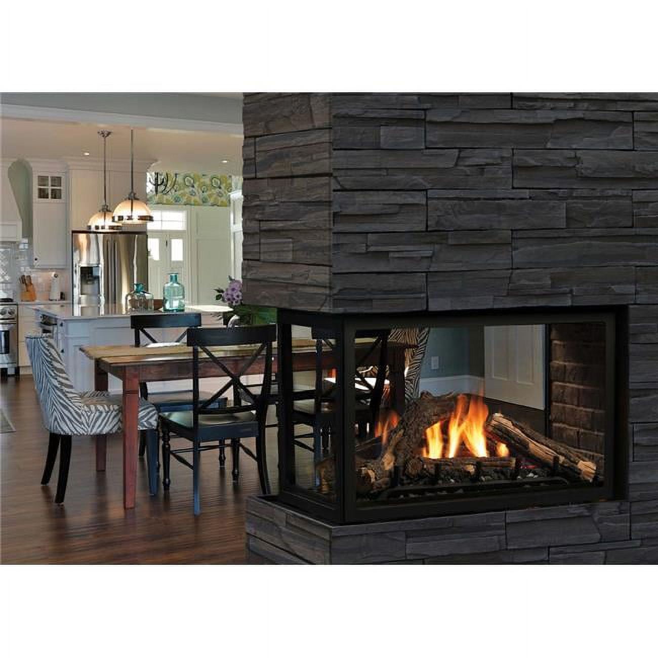 Kingsman MCVP42LPE IPI Propane Peninsula Fireplace, 28500 BTU - Walmart.com