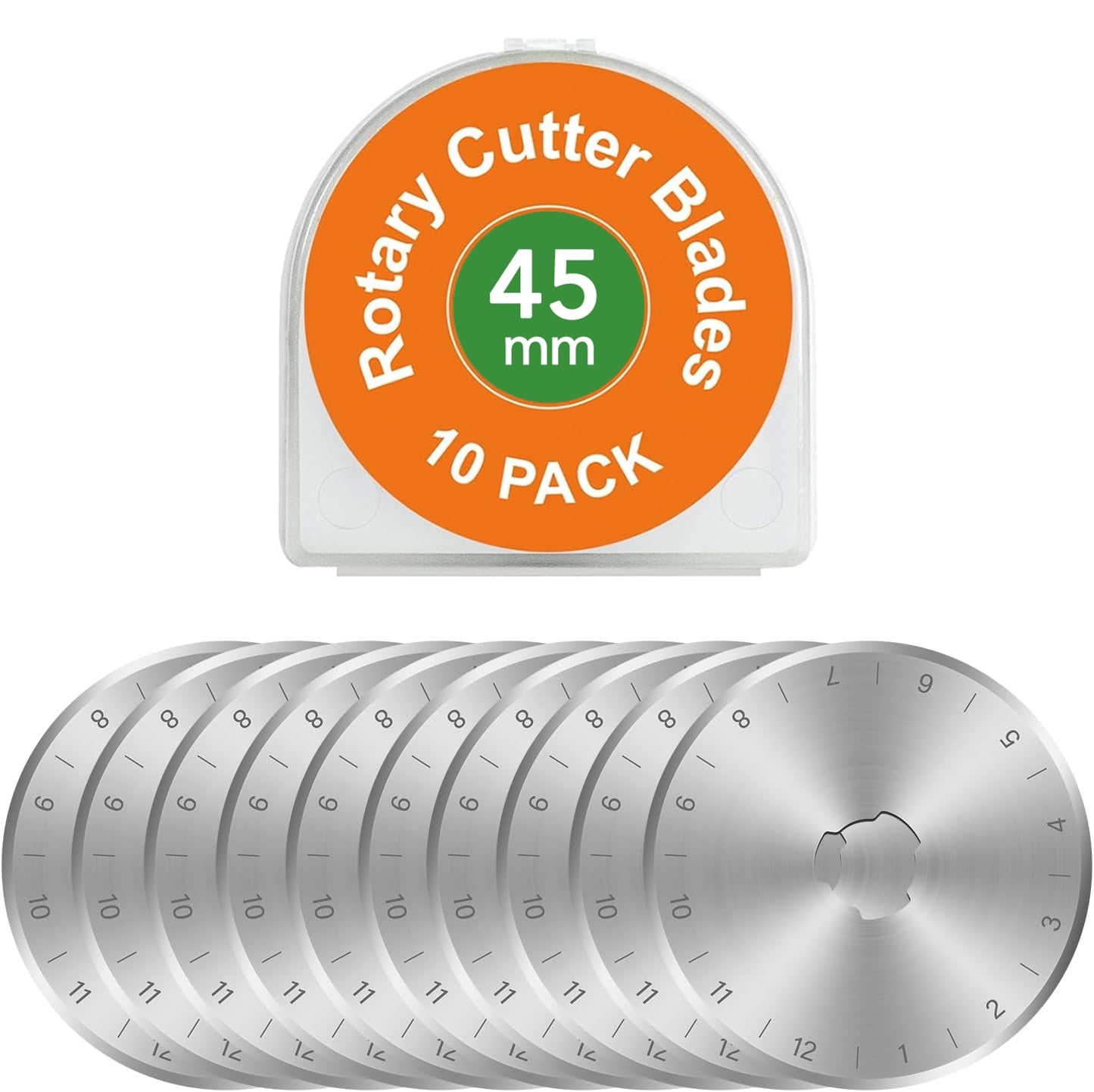 Kingsource 45mm Rotary Cutter Blades 10 Pack Fits Olfa, Fiskars ...