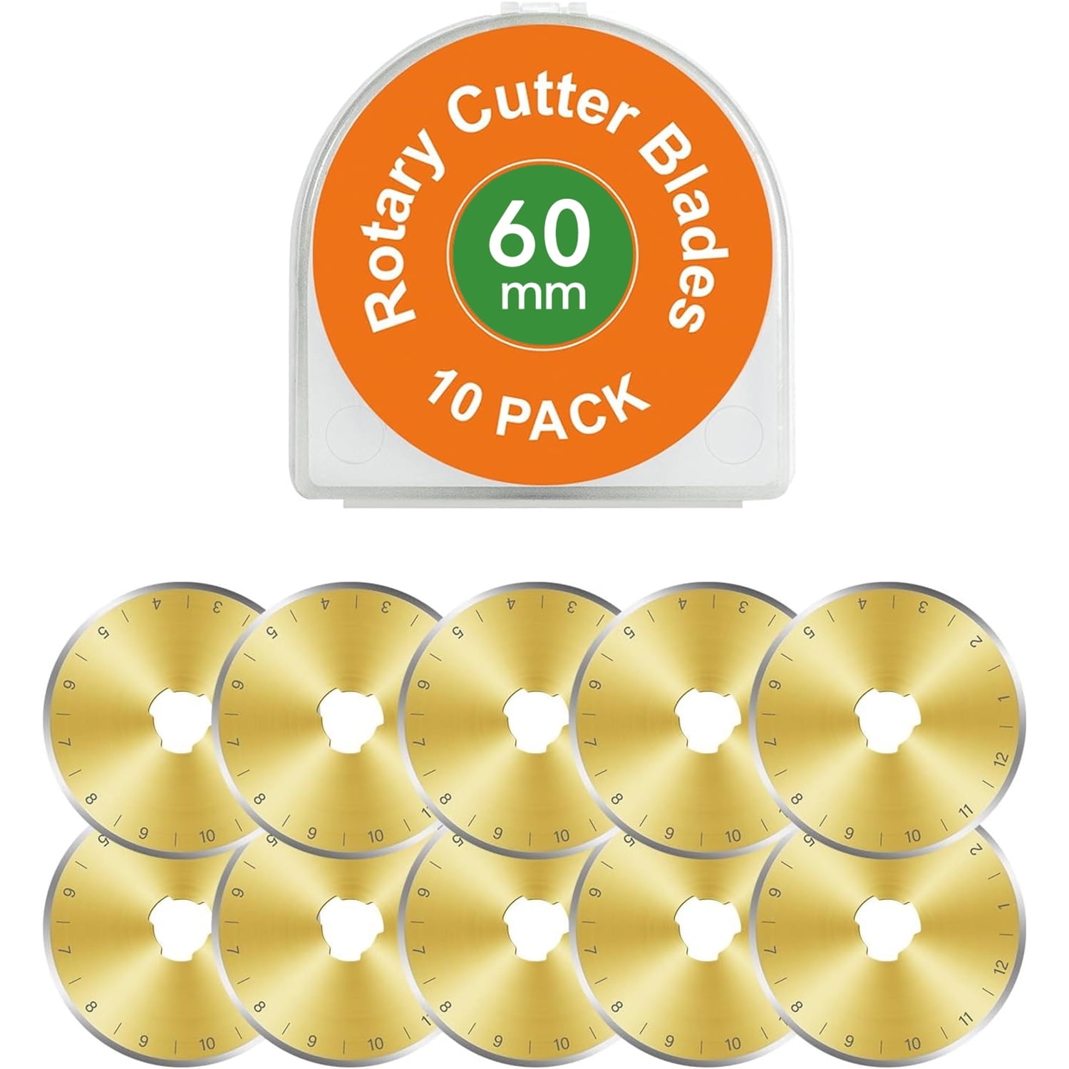 Kingsource Titanium Rotary Cutter Blades 60mm 10 Pack Replacement ...