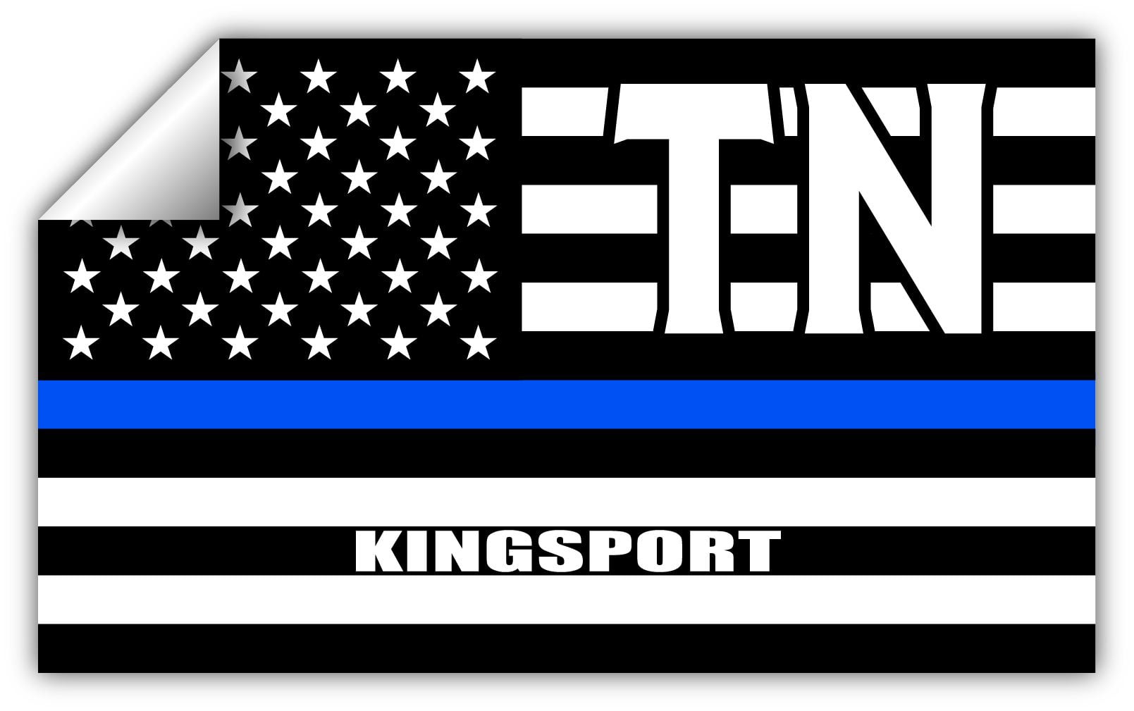 Kingsport TN Tennessee Sullivan County Thin Blue Line Stealthy USA Flag ...
