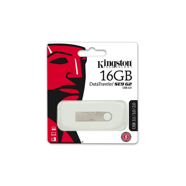 Kingston 16GB USB 3.0 DataTraveler SE9 G2 Flash Drive, Metal - Walmart.com