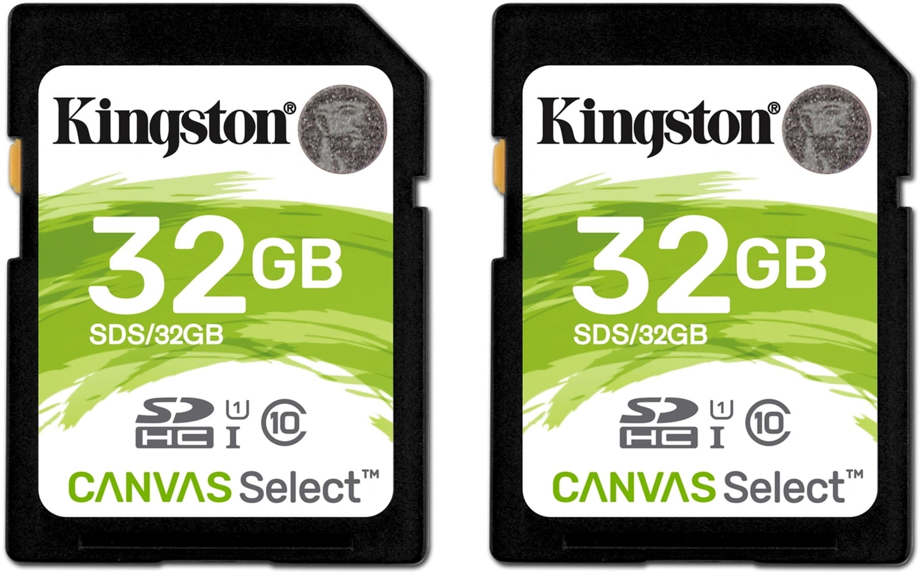Kingston 2 PACK Class 10 SDHC Card CANVAS SELECT- SDHC 80MB 1 32GB ...