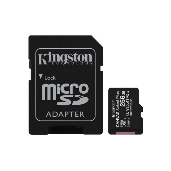 Kingston 256GB microSDXC Canvas Select Plus, A1 Class 10 UHS-I Memory ...