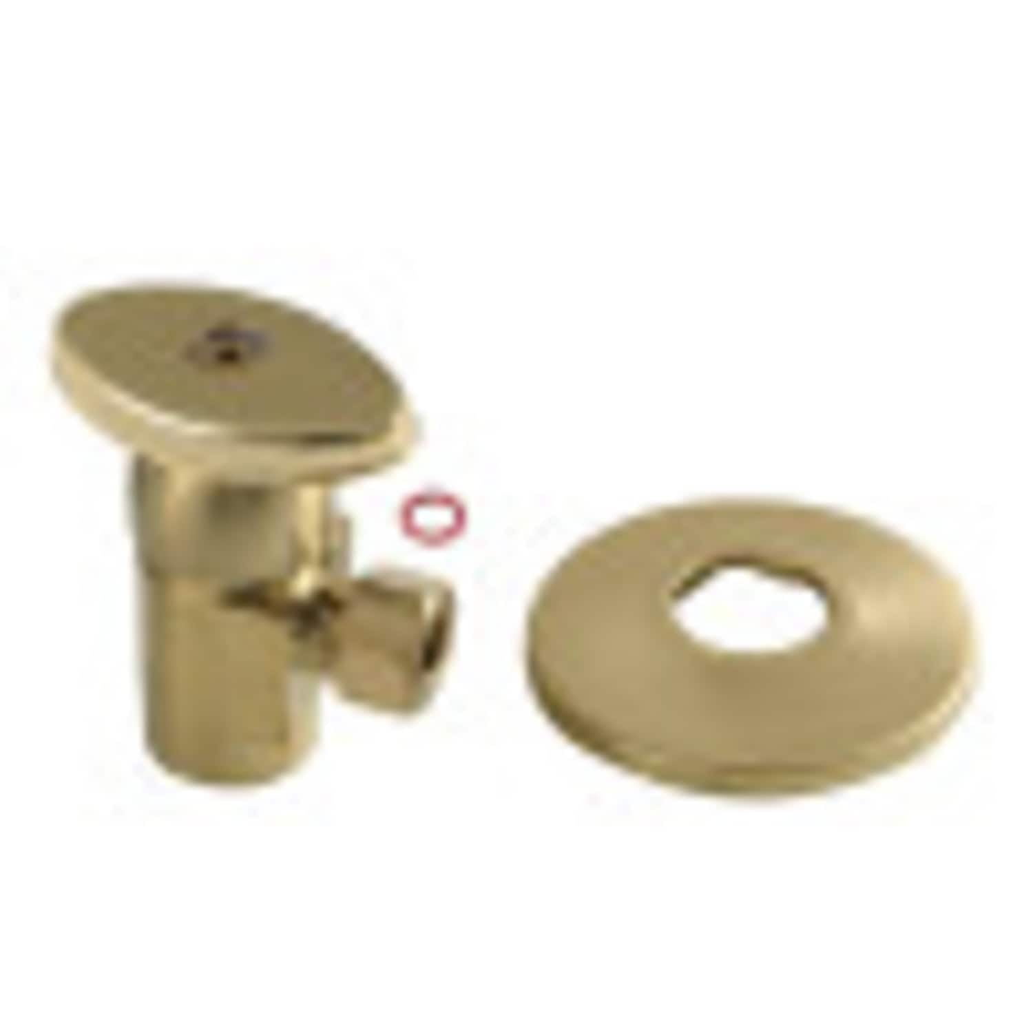 Kingston Brass 1/2"IPS x 3/8"O.D. Anti-Seize Deluxe Quarter-Turn ...