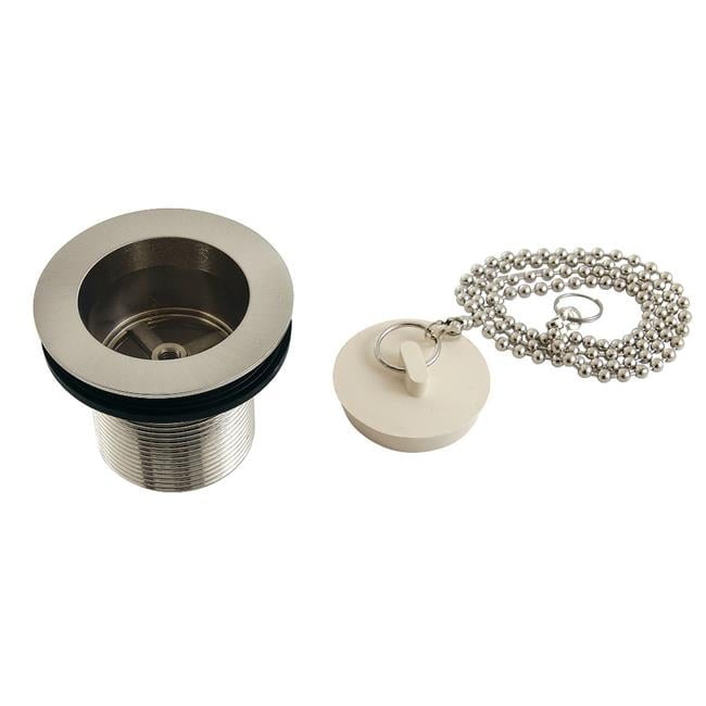 Kingston Brass DSP17SN 1.5 in. Chain & Stopper Tub Drain with 1.75 in ...