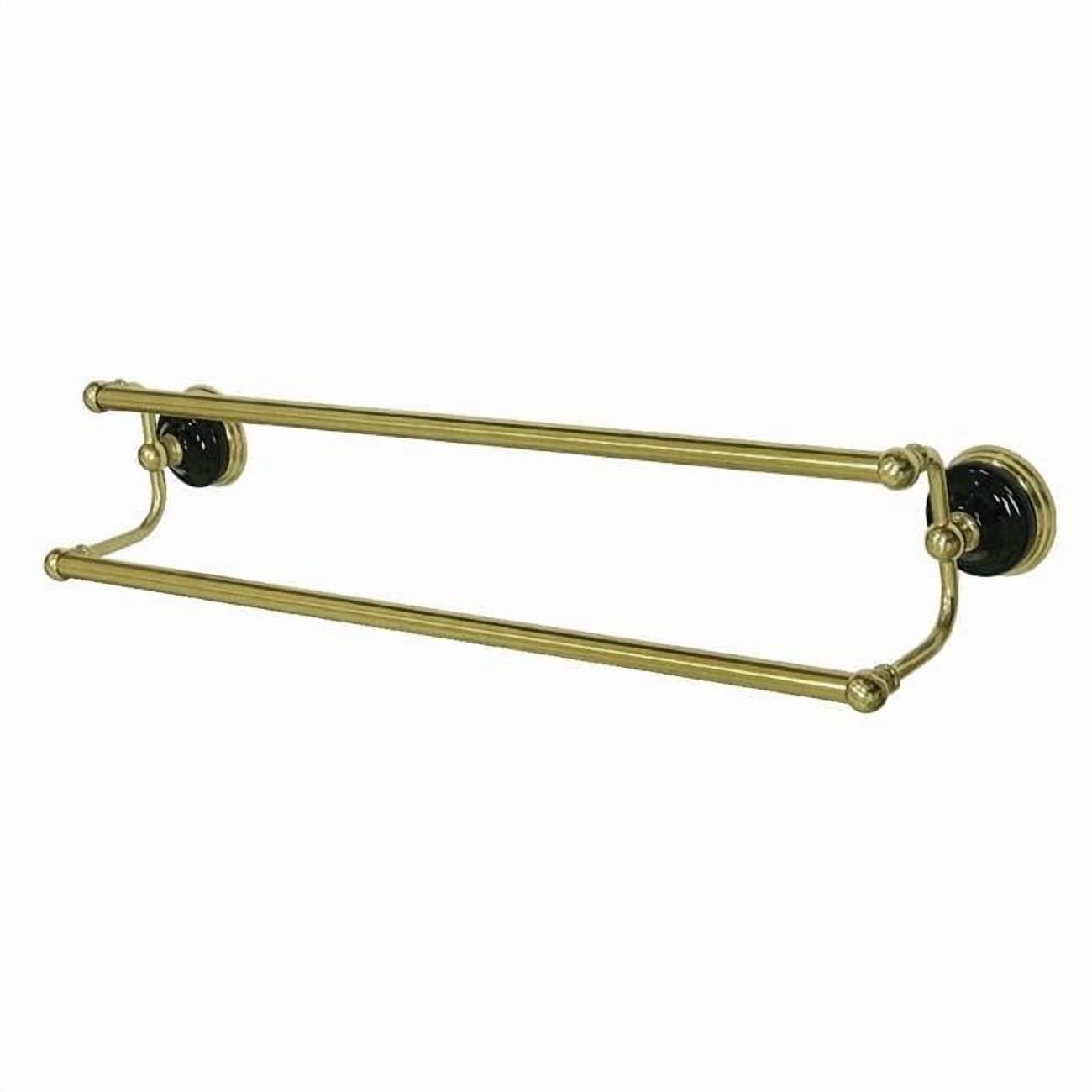 Kingston Brass BA9113PB 24 in. Water Onyx Dual Towel Bar, Polished ...