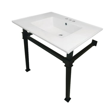 Fauceture Traditional Imperial Console Sink Basin with Stainless Steel ...