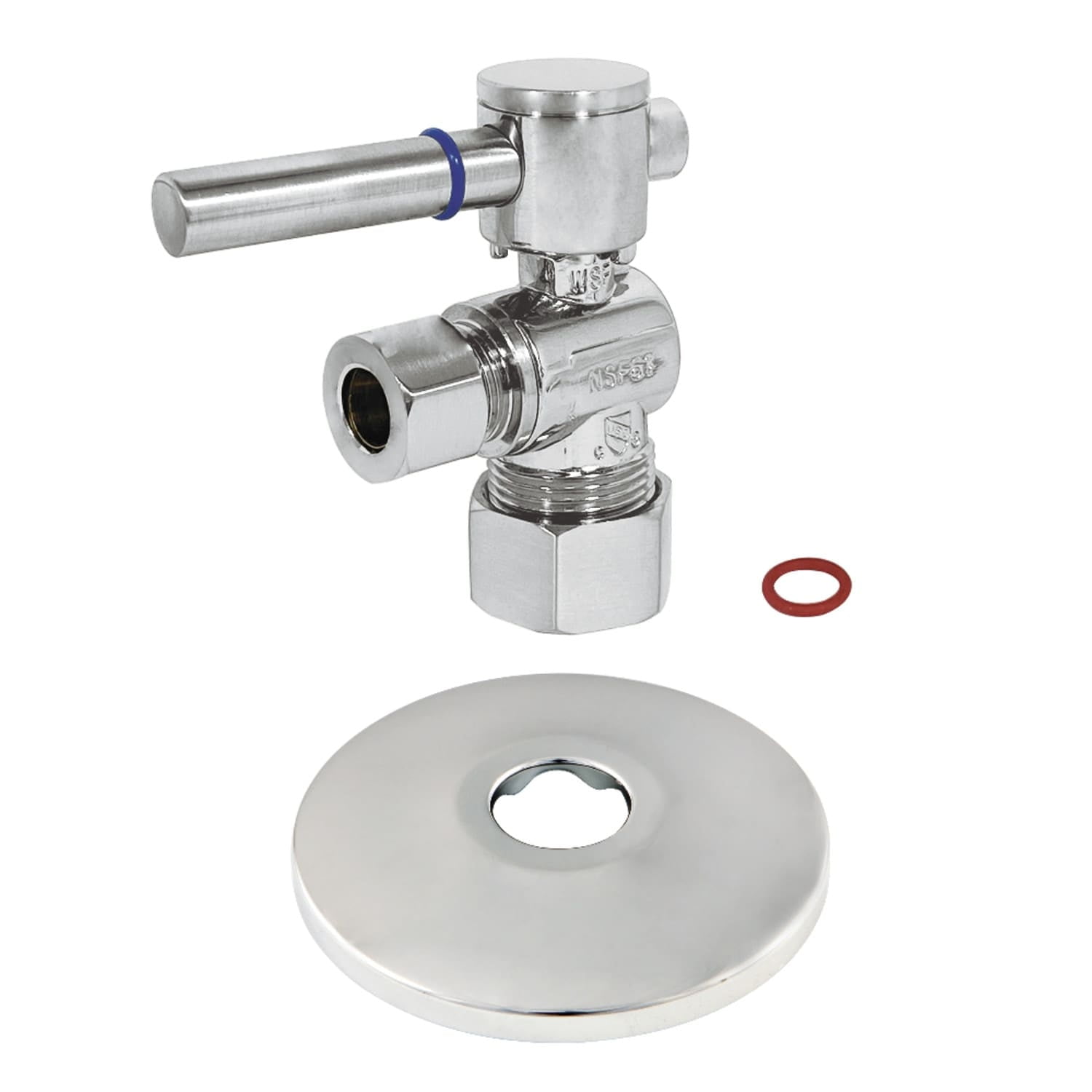 Kingston Brass 5/8-Inch X 3/8-Inch OD Comp Quarter-Turn Angle Stop ...