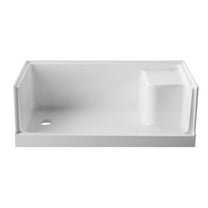 Aquatique 60" x 32" Single Threshold Shower Base With Left Hand Drain ...