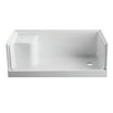Fine Fixtures Single Threshold Acrylic Non-Slip Shower Base With Seat ...