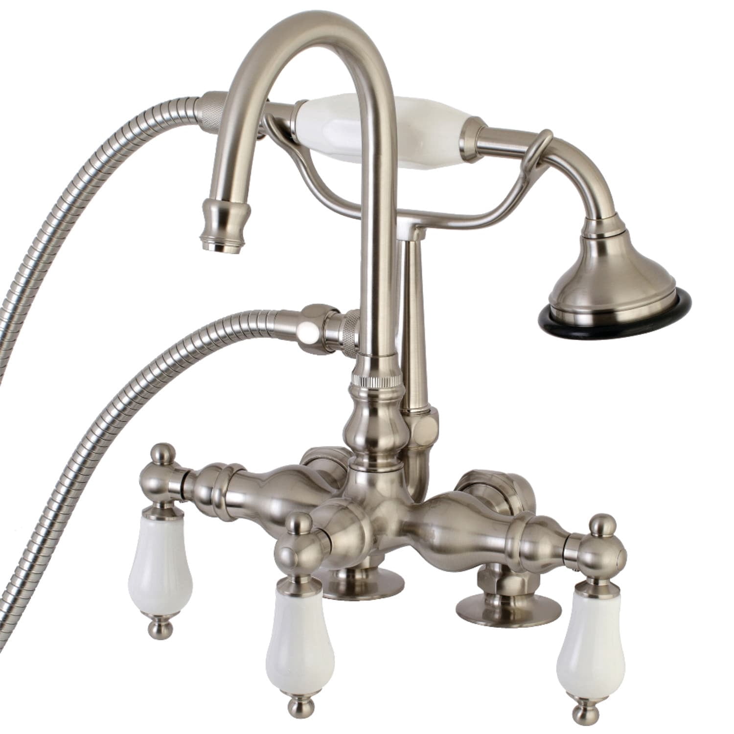 Kingston Brass Aqua Vintage Clawfoot Tub Faucet with Hand Shower ...