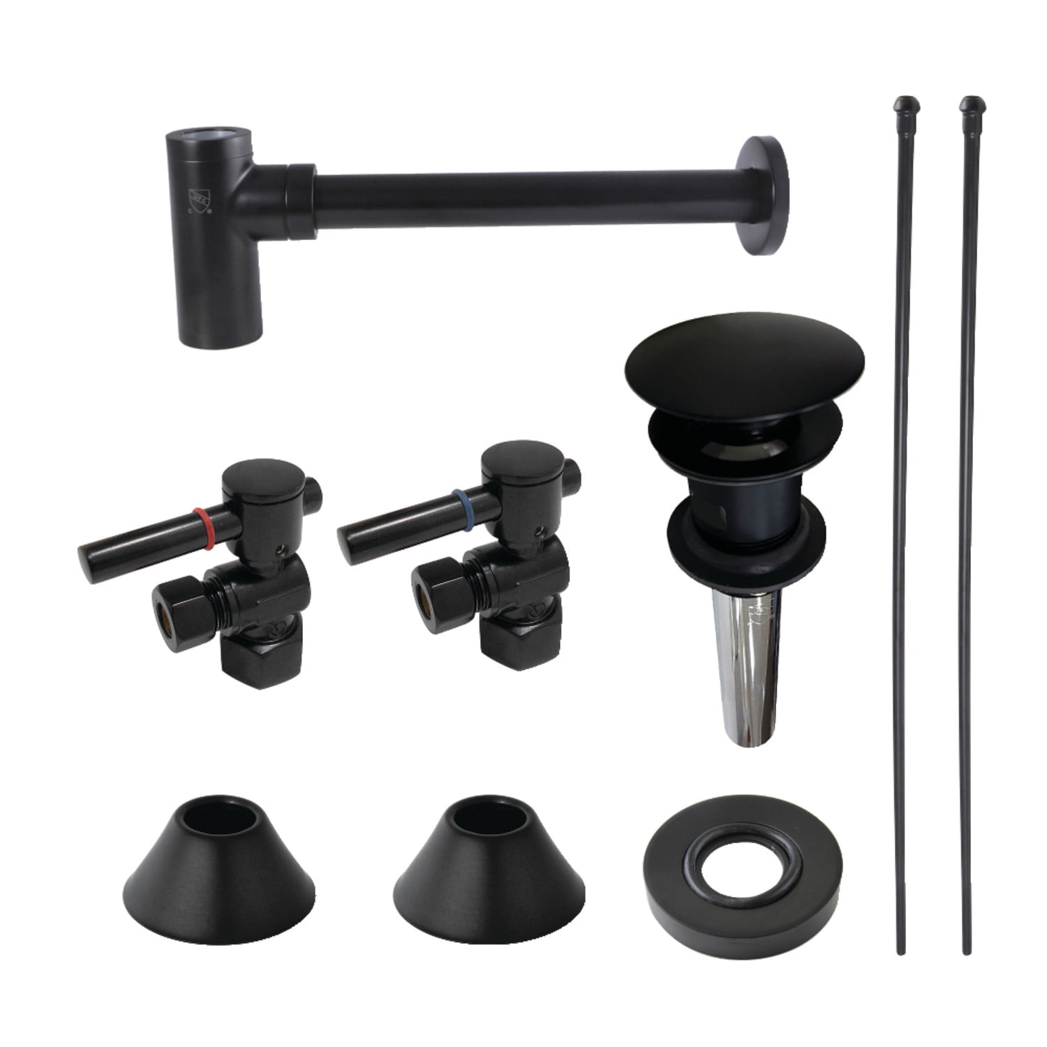 Kingston Brass CC43100DLVOKB30 Modern Standard Mount Plumbing Sink Trim ...