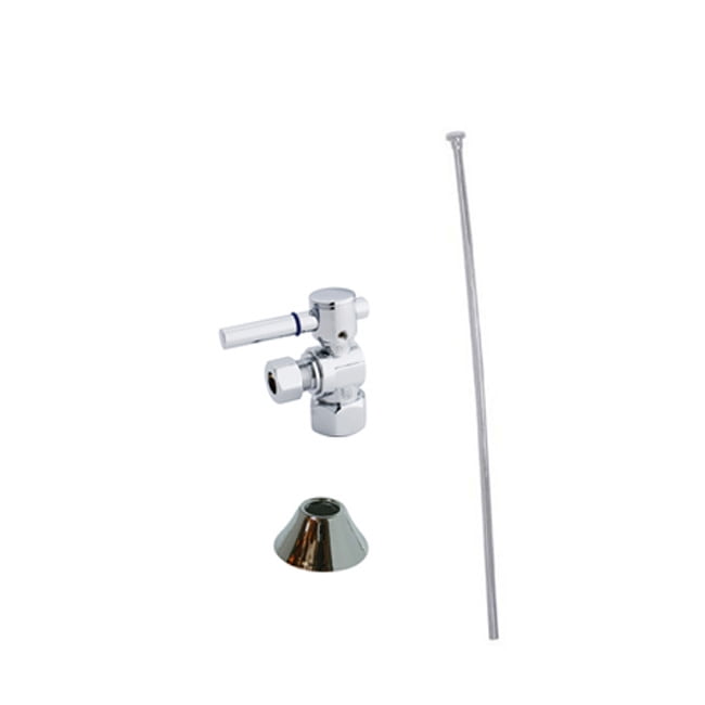 Kingston Brass CC43101DLTKF20 Modern Plumbing Toilet Trim Kit, 1/2" IPS x 3/8" O.D. Comp ...