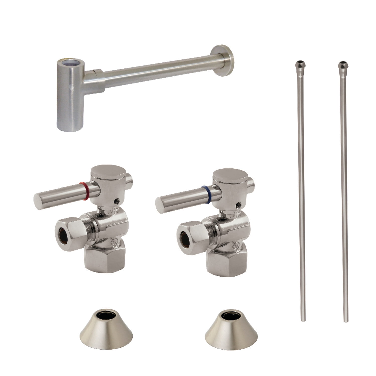 Kingston Brass CC43108DLLKB30 Standard Mount Modern Plumbing Sink Trim ...