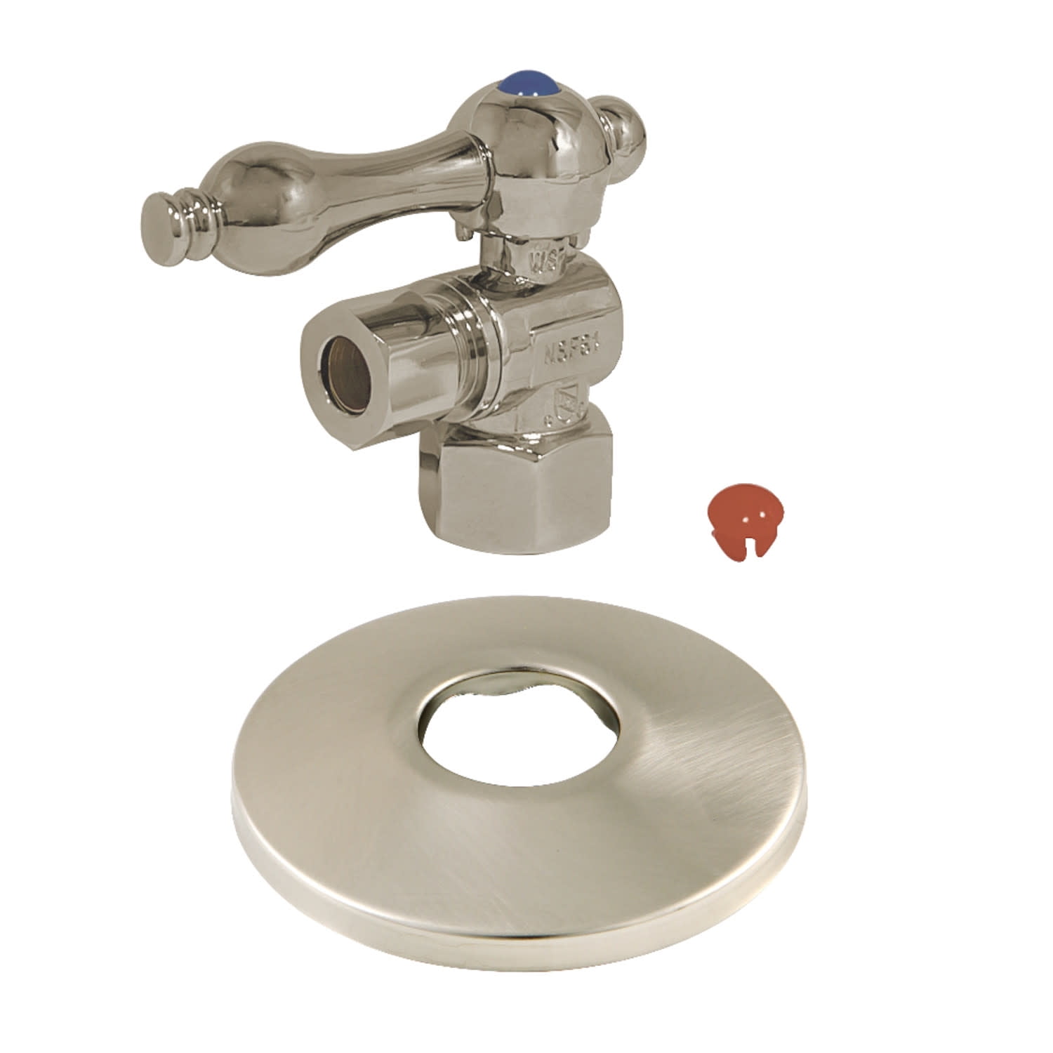 Kingston Brass CC43108K 1/2" FIP x 3/8" OD Comp Quarter-Turn Angle Stop ...