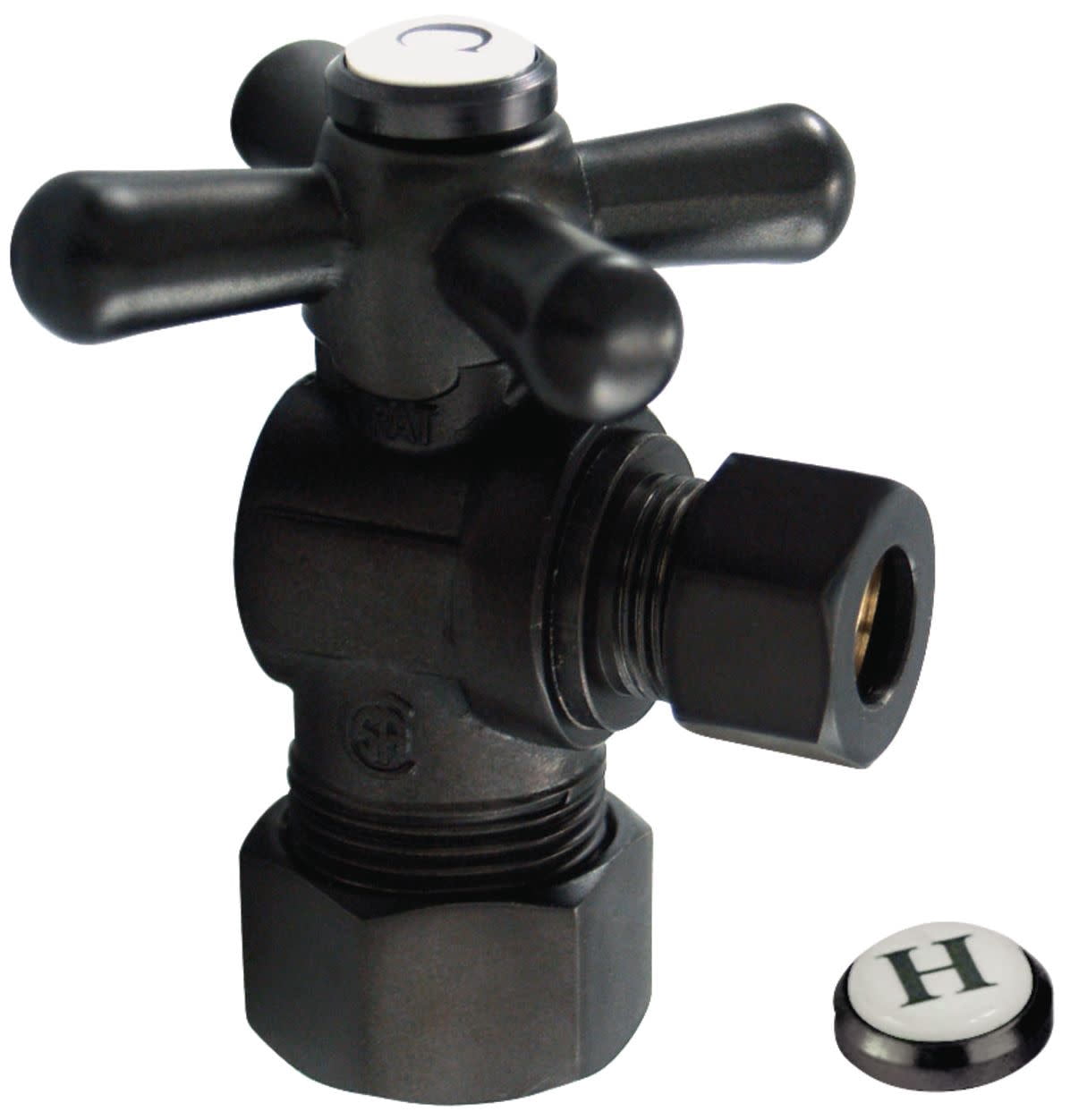 Kingston Brass CC53300X 5/8" OD Comp x 3/8" OD Comp Angle Stop Valve ...