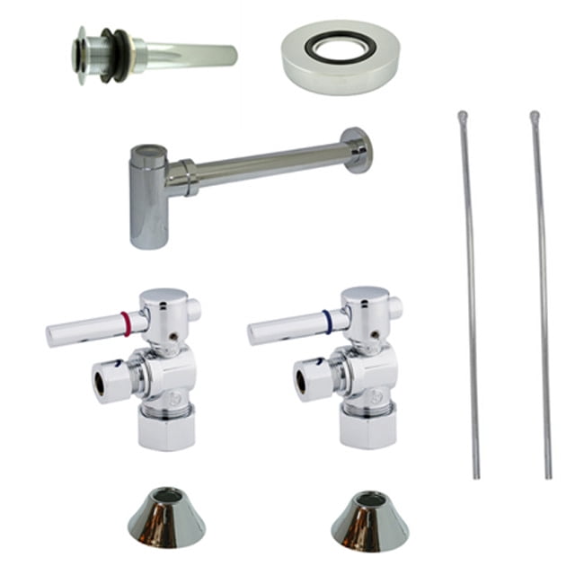 Kingston Brass CC53301DLVKB30 Modern Plumbing Sink Trim Kit with Bottle ...