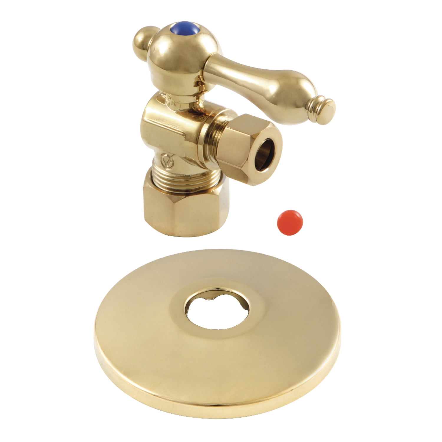 Kingston Brass CC53302K 5/8" OD Comp x 3/8" OD Comp Quarter-Turn Angle ...