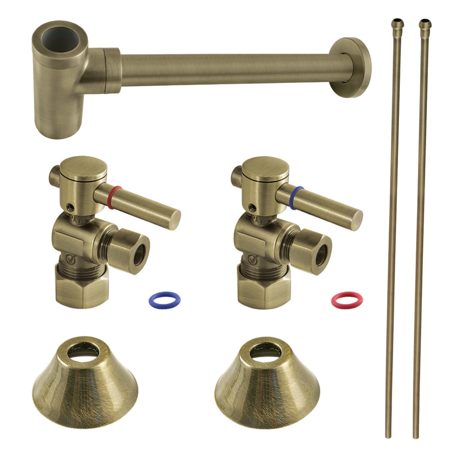 Kingston Brass CC53303DLLKB30 Standard Mount Modern Plumbing Sink Trim ...