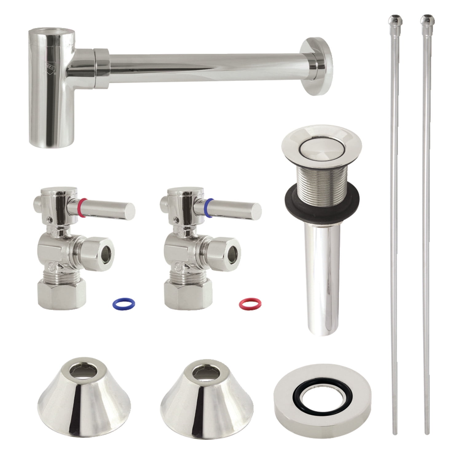 Kingston Brass CC53306DLVKB30 Standard Mount Modern Plumbing Sink Trim ...