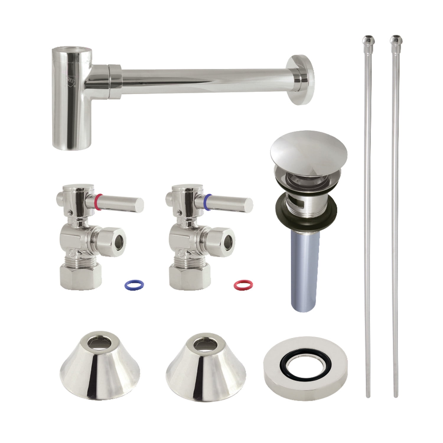 Kingston Brass CC53306DLVOKB30 Standard Mount Modern Plumbing Sink Trim ...