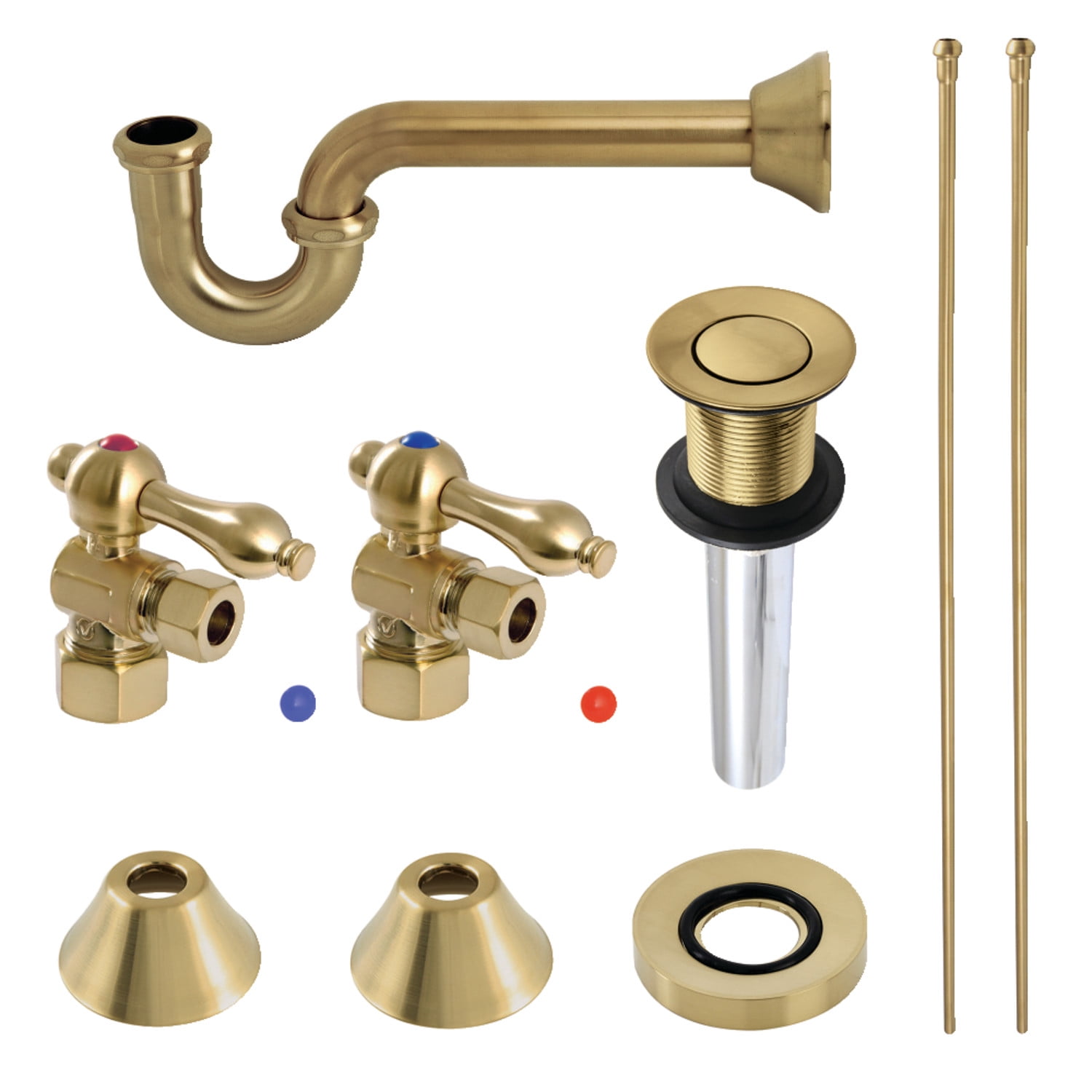 Kingston Brass CC53307VKB30 Traditional 9 Piece Standard Mount Plumbing ...