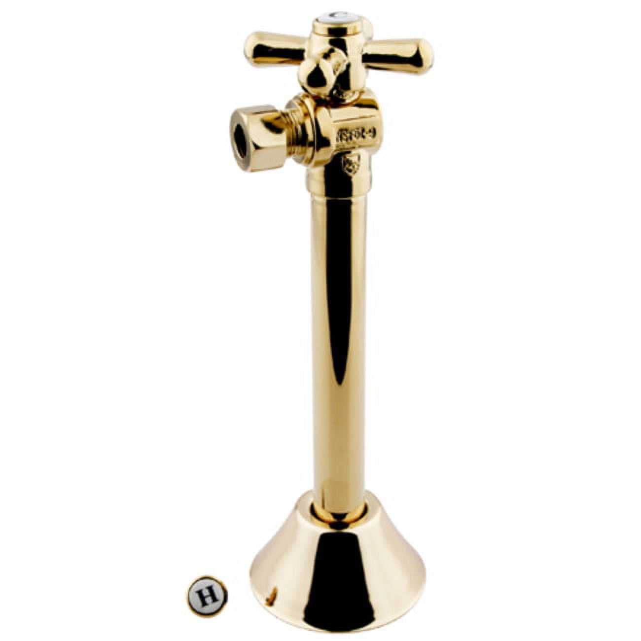 Kingston Brass CC83202X 1/2" Sweat x 3/8" OD Comp Angle Shut Off Valve ...