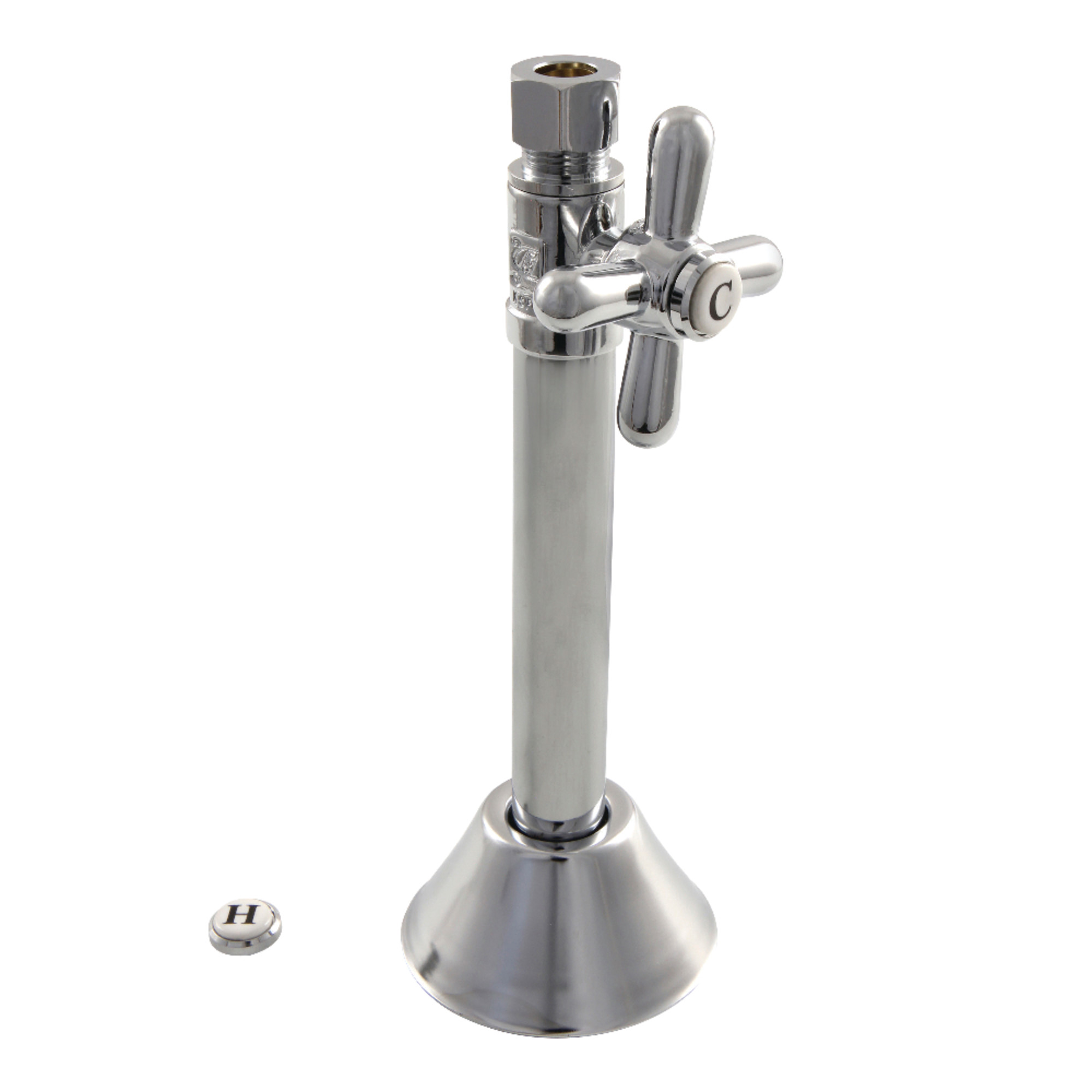 Kingston Brass CC83251X 1/2-Inch Sweat x 3/8-Inch O.D. Comp Straight ...