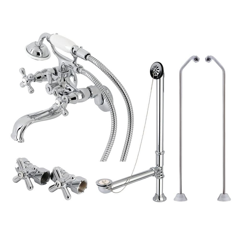 Kingston Brass CCK225CD Vintage Wall Mount Clawfoot Tub Faucet Package ...