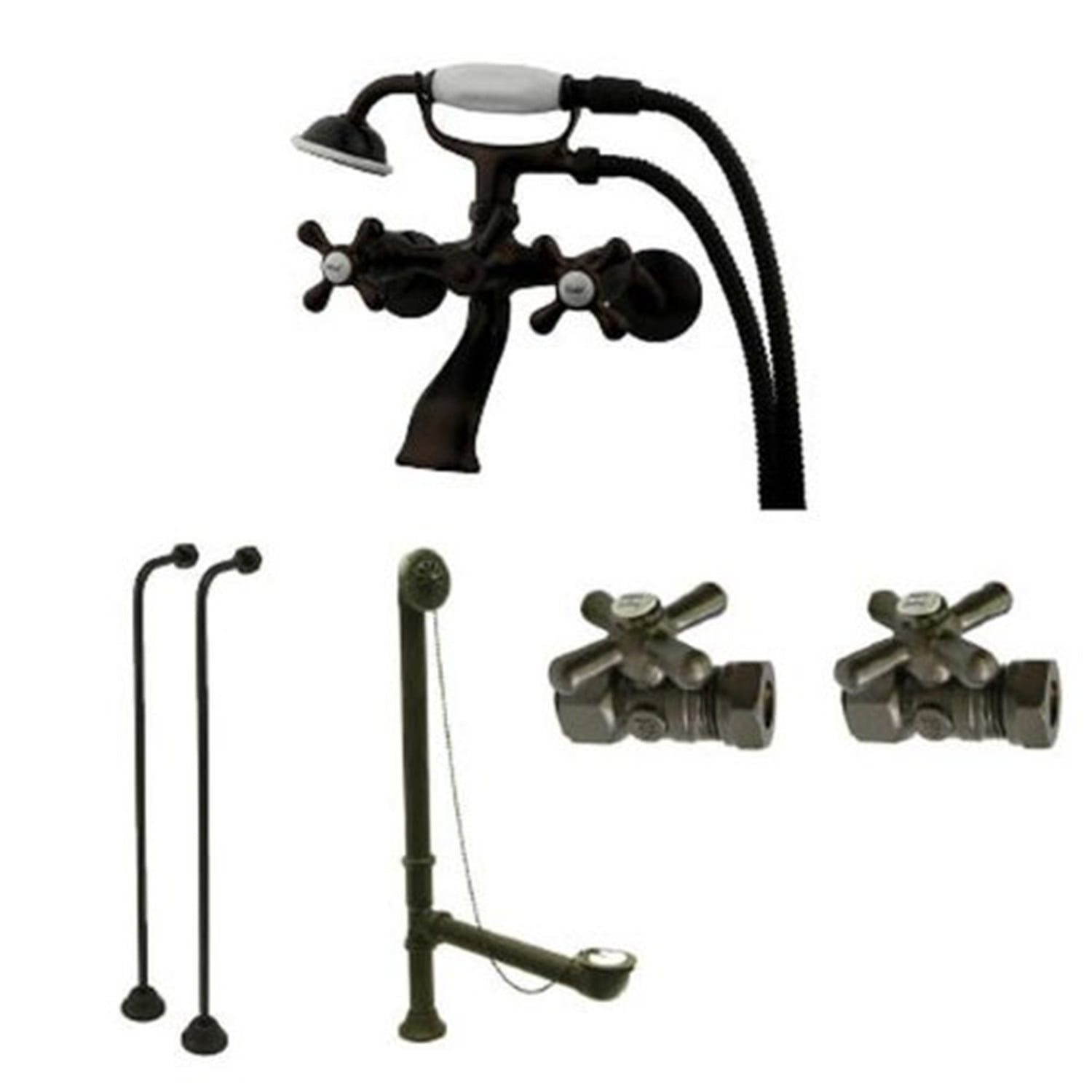 Kingston Brass CCK265ORB Wall Mount Clawfoot Faucet Pac CCK265ORB ...