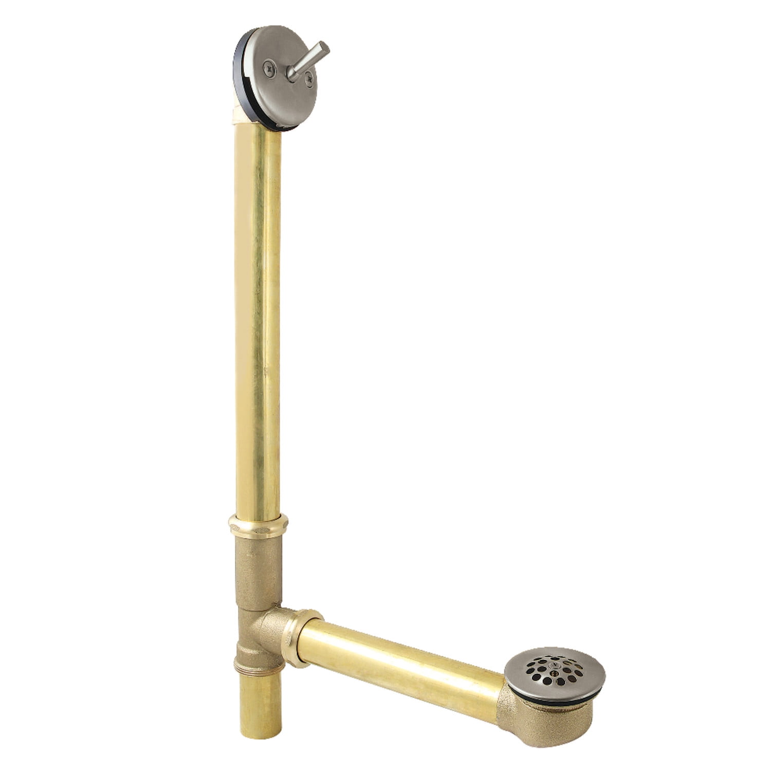 Kingston Brass DTL1208 25-Inch Trip Lever Waste and Overflow with Grid ...