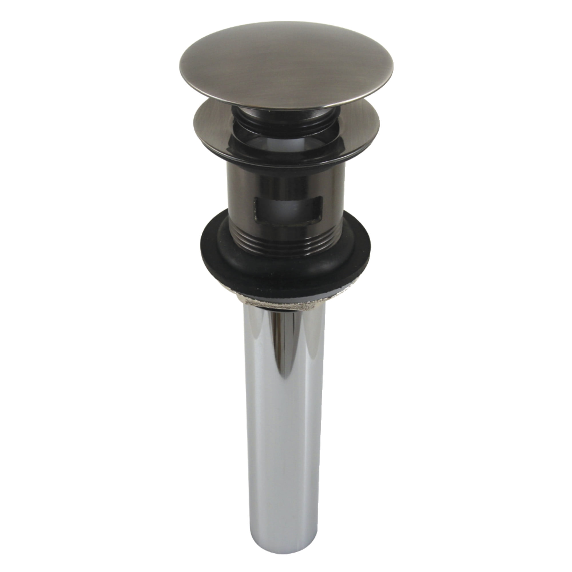 Kingston Brass EV600VN Push Pop-Up Drain with Overflow Hole, 22 Gauge ...