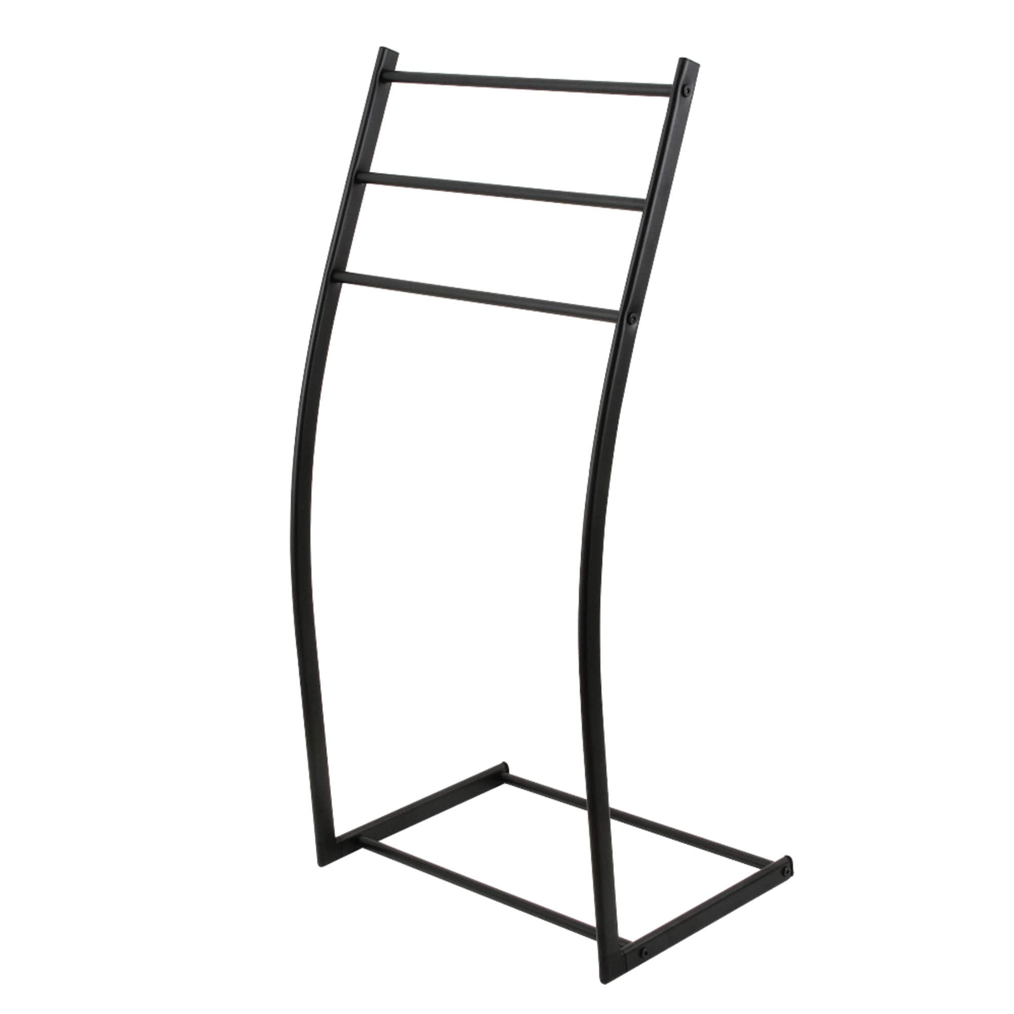 Kingston Brass Edenscape Freestanding 3-Bar Towel Rack Matte Black ...